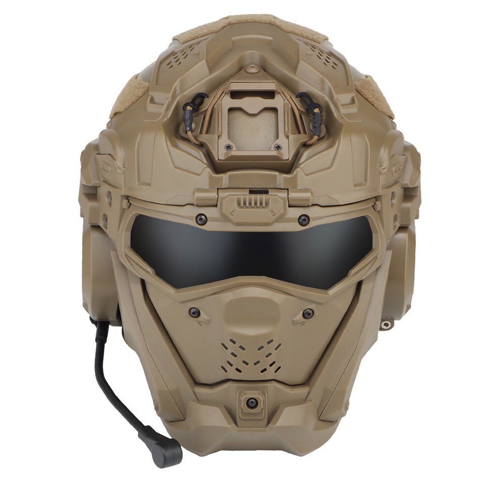 Tactical Assault Helmet II with Mask Headset Anti-Fog Fan NV Stand ...