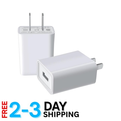 Portable USB Wall Plug Adapter with 2A Output - Ideal for Travel and ...