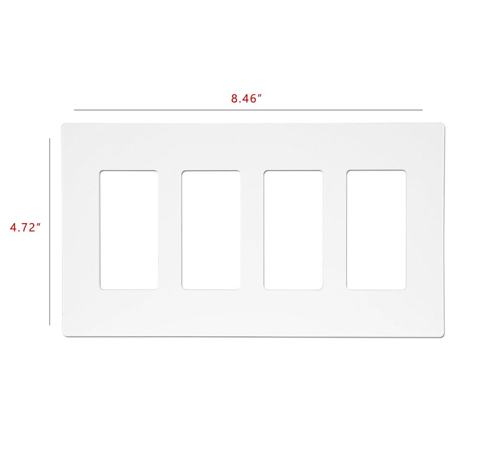 Unbreakable Screwless Decora Wall Plate Outlet / Switch Cover 1-5 Gang ...