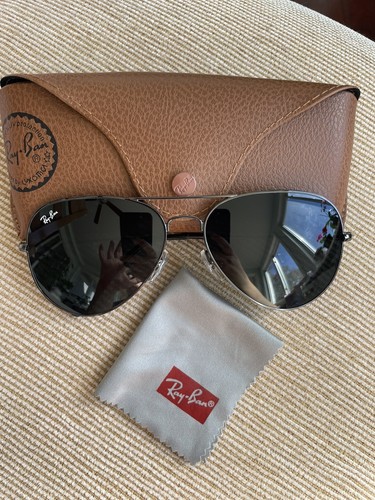 Ray Ban Aviator Gunmetal Frame / Black Lenses 62мм | eBay
