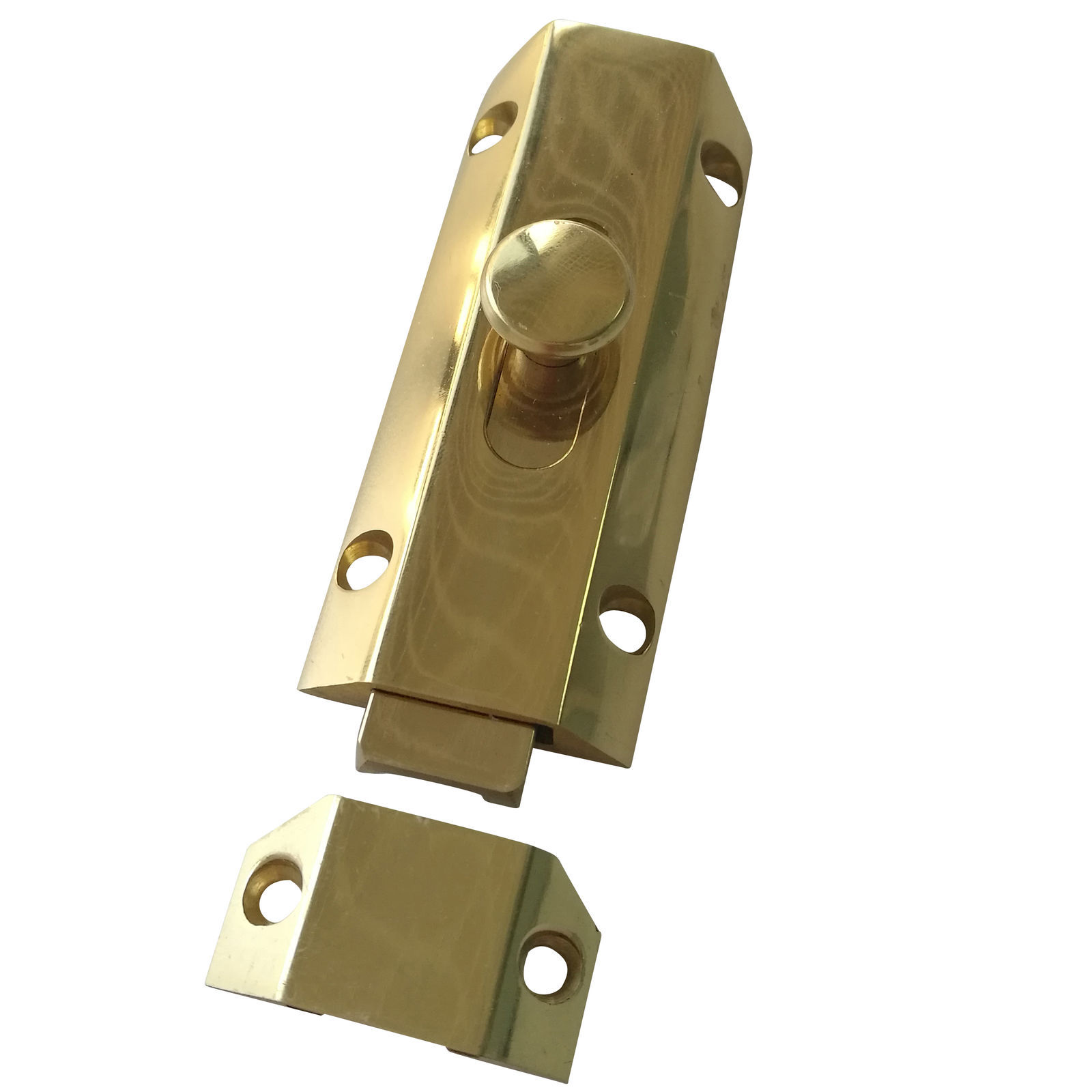 Gold Slide Bolt Latch Gate Latches Safety Door Lock Locker Brass ...