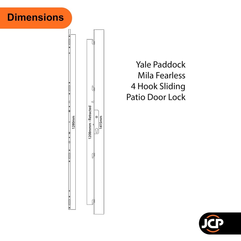 Yale Paddock Mila Fearless Sliding Patio Door Lock UPVC Inline 4 or 6 ...