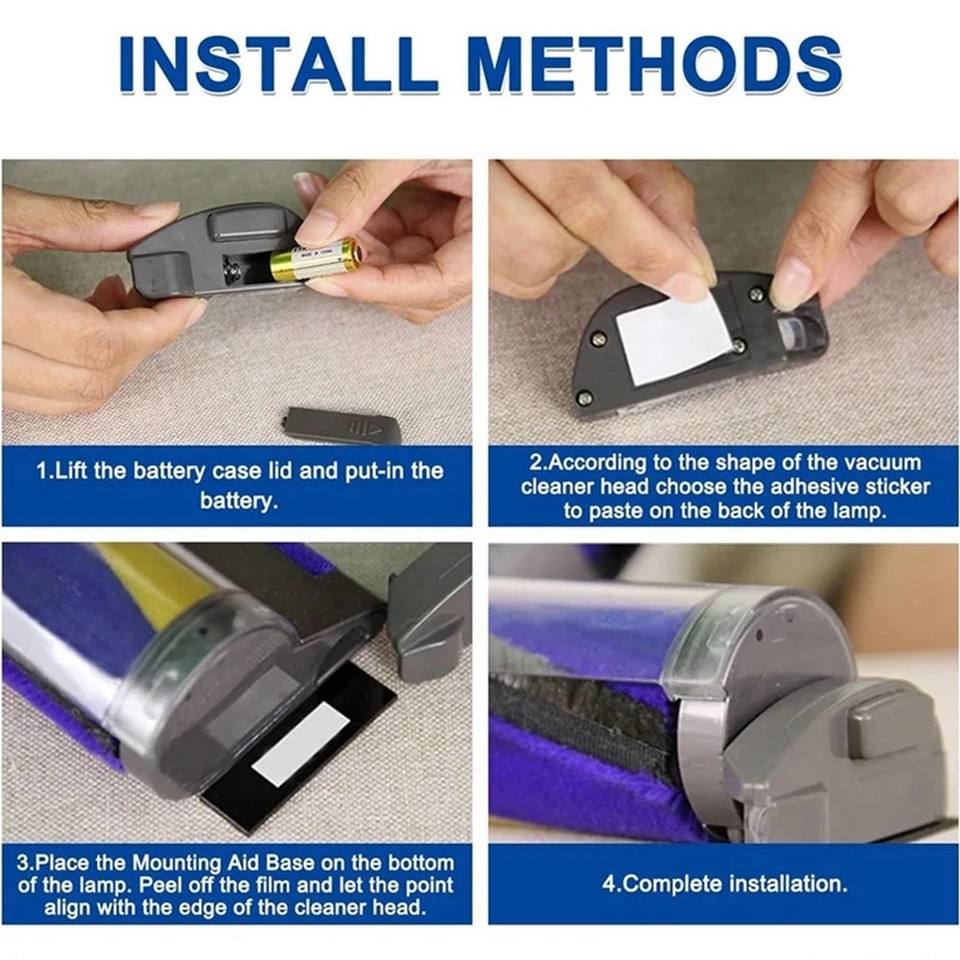 6PCS Staubsauger Laserlichter Tierhaare Katzen Hundefell Staubanzeige ...