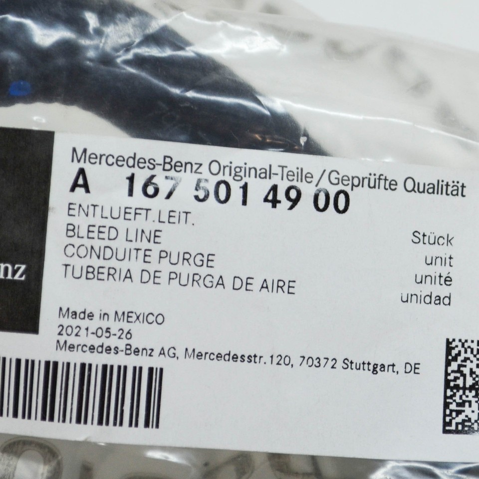 Manguera de ventilación inferior del MERCEDES-BENZ GLE W167 A1675014900 ...