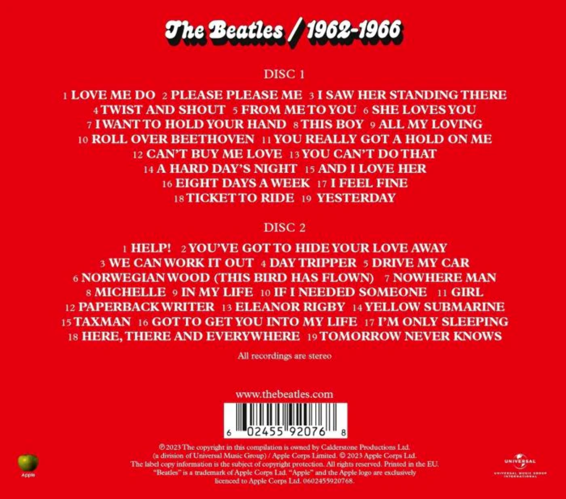 THE BEATLES 1962 - 1966 /2023 2X CD NEW/SEALED 12 BONUS TRACKS PRESALE ...