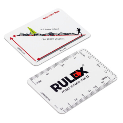 Rulex OS map scale card scales: 1:25000, 1:50000 and 1:40000 and ...