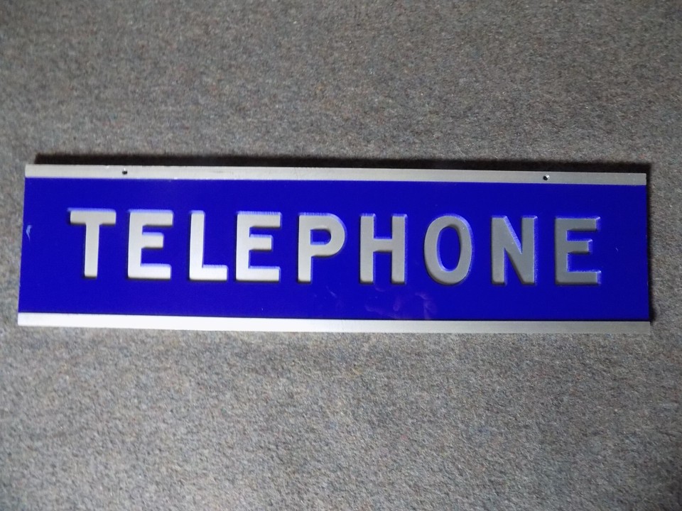 Vintage Telephone Phone Booth Sign Mid Century Aluminum | eBay
