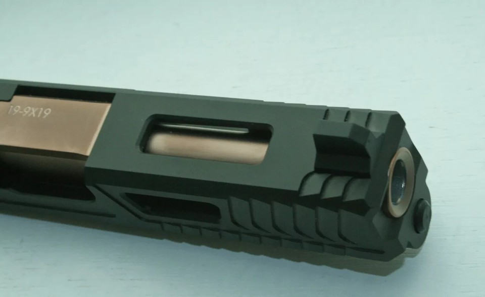 Custom Complete Upper Slide for Glock 19 w/ Copper Barrel Optic Cut G19 ...