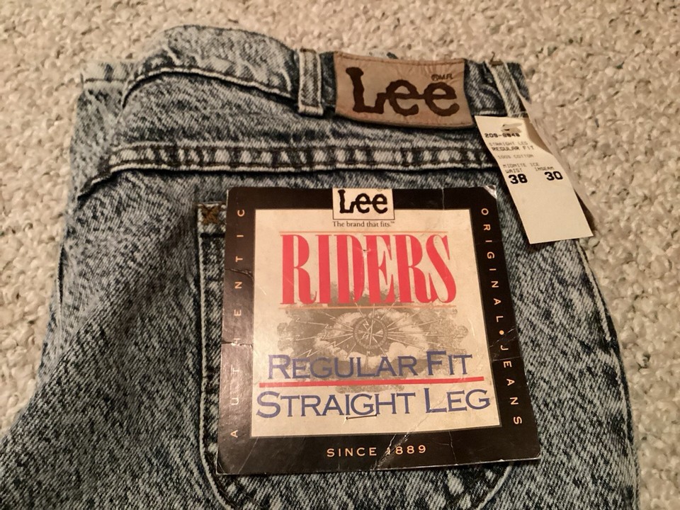 Lee Riders Jeans Vintage Men’s Stonewashed 38x30 New Tags Reg Straight ...