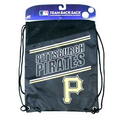 PITTSBURGH PIRATES DRAWSTRING BACKPACK TEAM LOGO AUTHENTIC MLB BASEBALL ...