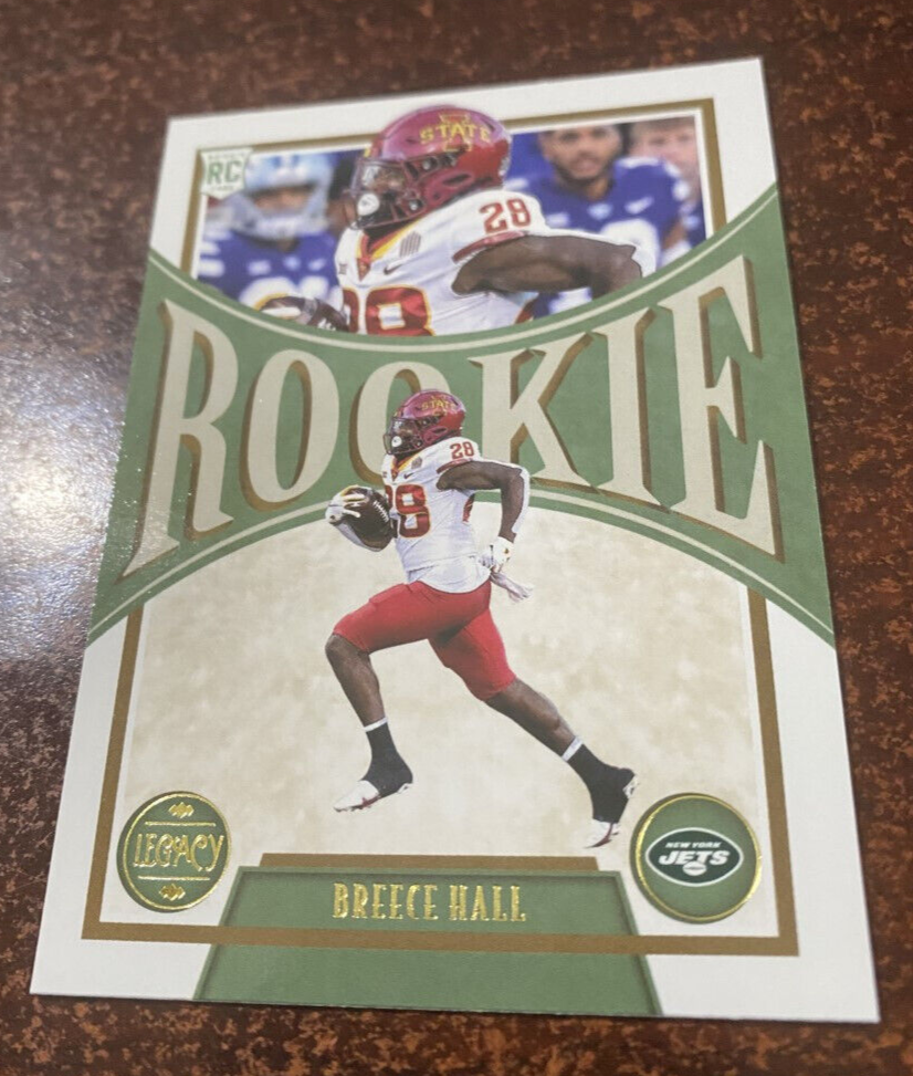 2022 Panini Legacy BREECE HALL Rookie Card RC #159 - Iowa State / NEW ...