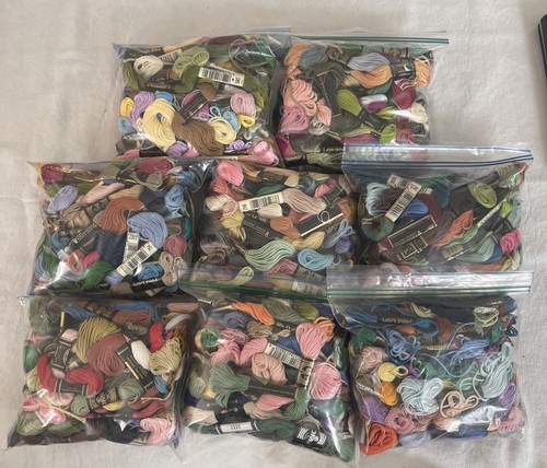 LOT 400 SKEINS DMC EMBROIDERY FLOSS SEE DESCRIPTION PLUS LOOSE PILE | eBay