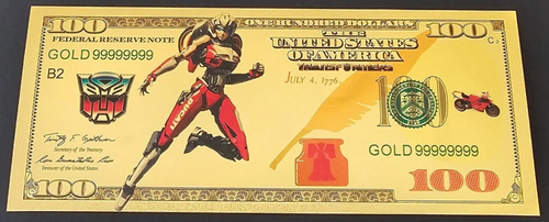 Transformers Gold Foil Novelty Banknote – Great Gift! Fake $100 Bill | eBay