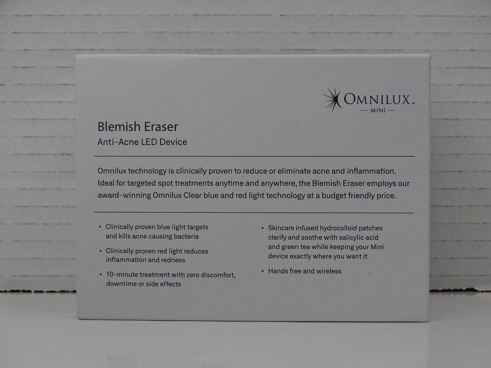 Omnilux Blemish Eraser For Acne Breakouts Painless Red Light Therapy ...