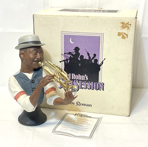 Edward J Rohn Jazz Jam Session Sculpture by Roman THE CORNETIST –Signed ...