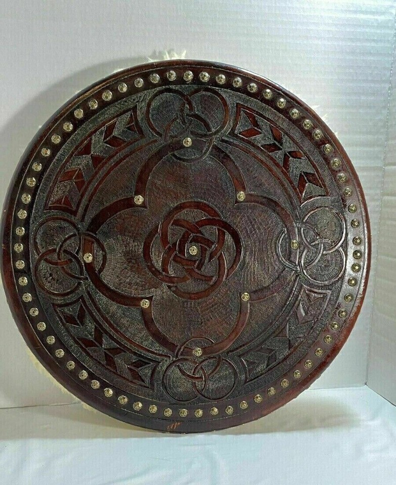 Medieval Wooden Viking Celtic Scottish Target Round Shield Lerp Style ...