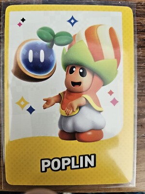SUPER MARIO Bros. WONDER toad POPLIN trading card NINTENDO SWITCH ...