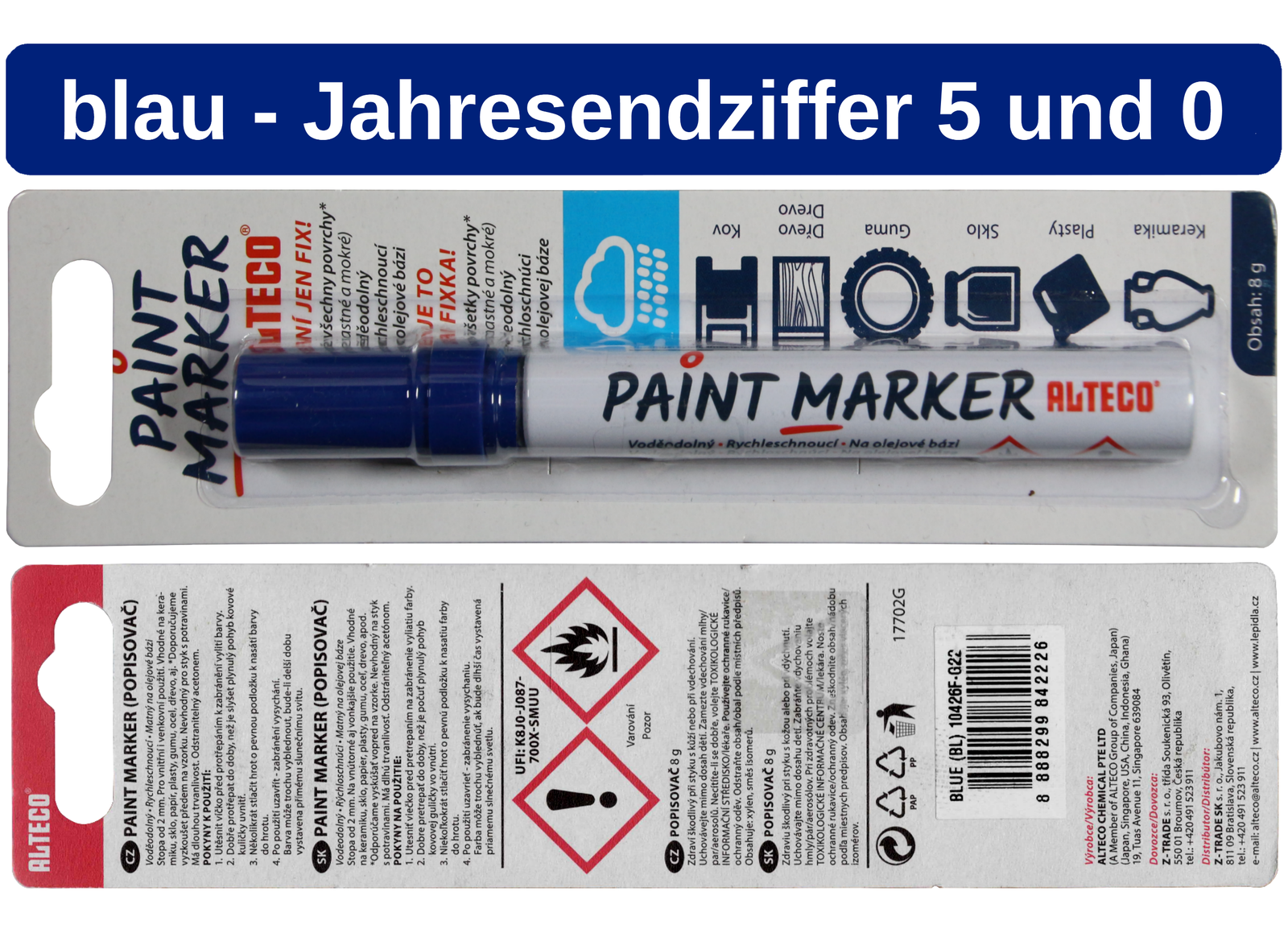 Markierungsstift für Bienenkönigin in Jahresfarbe Zeichenstift Marker ...