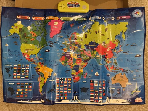 I-Poster My World Interactive Map Educational Talking | eBay UK
