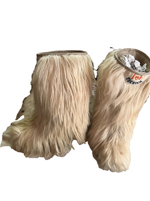 Yeti Real Goat Fur Apres Ski/Snow Slip-proof Boots--New Soles! | eBay