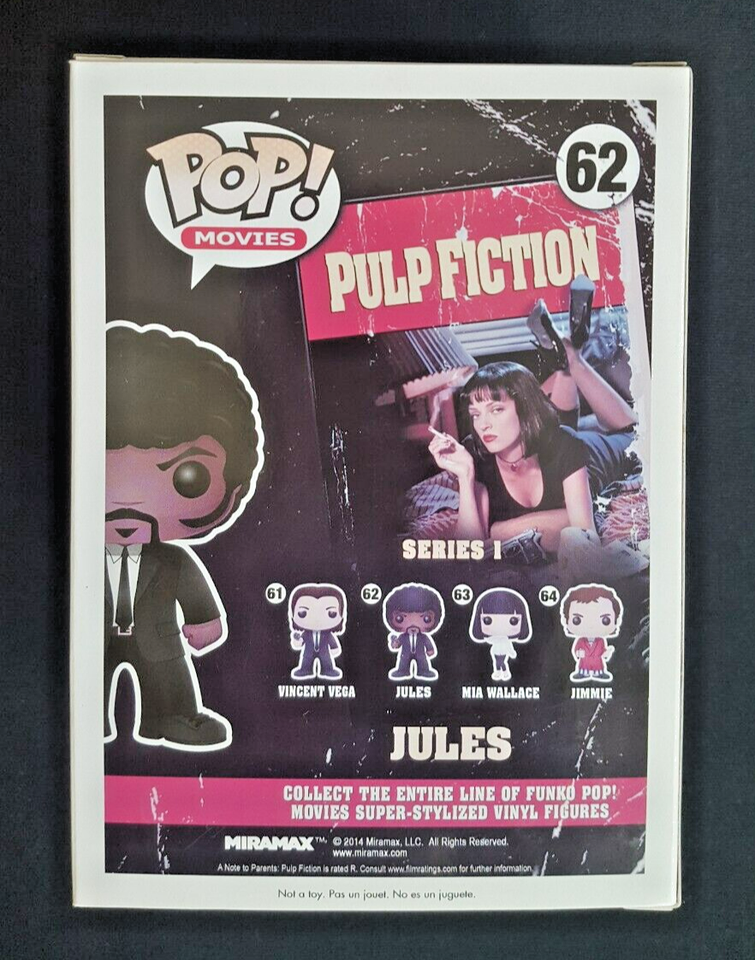 Funko Pop! Pulp Fiction~Jules Extra Bloody~Super Rare, Vaulted & Super ...
