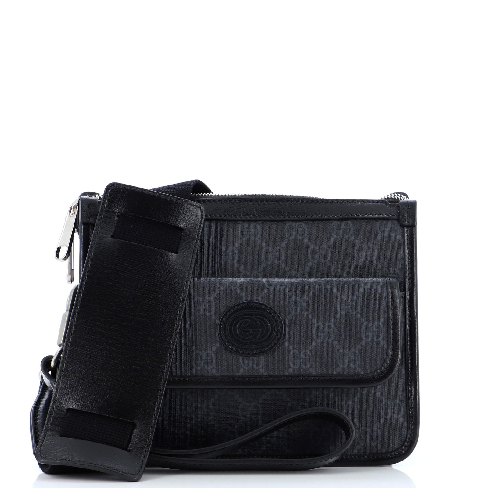 Gucci Interlocking G Patch Wristlet Flap Messenger Ba… - Gem