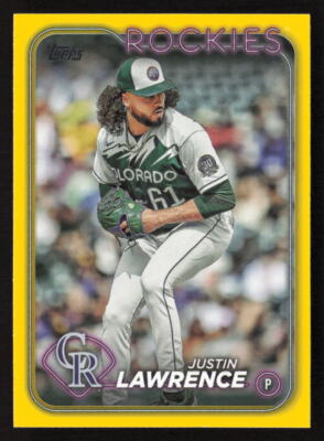 2024 Topps Series 1 #259 Justin Lawrence Yellow Hanger Parallel | eBay