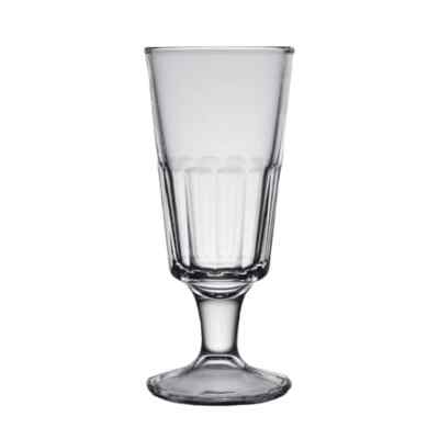 Anchor Hocking 90060 16 oz Clear Footed Soda Glass w/ Paneled Sides - 1 ...