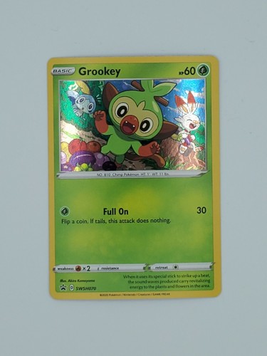 Grookey SWSH070 Black Star Promo NM/M Pokemon Card HOLO *WITH AMAZING ...