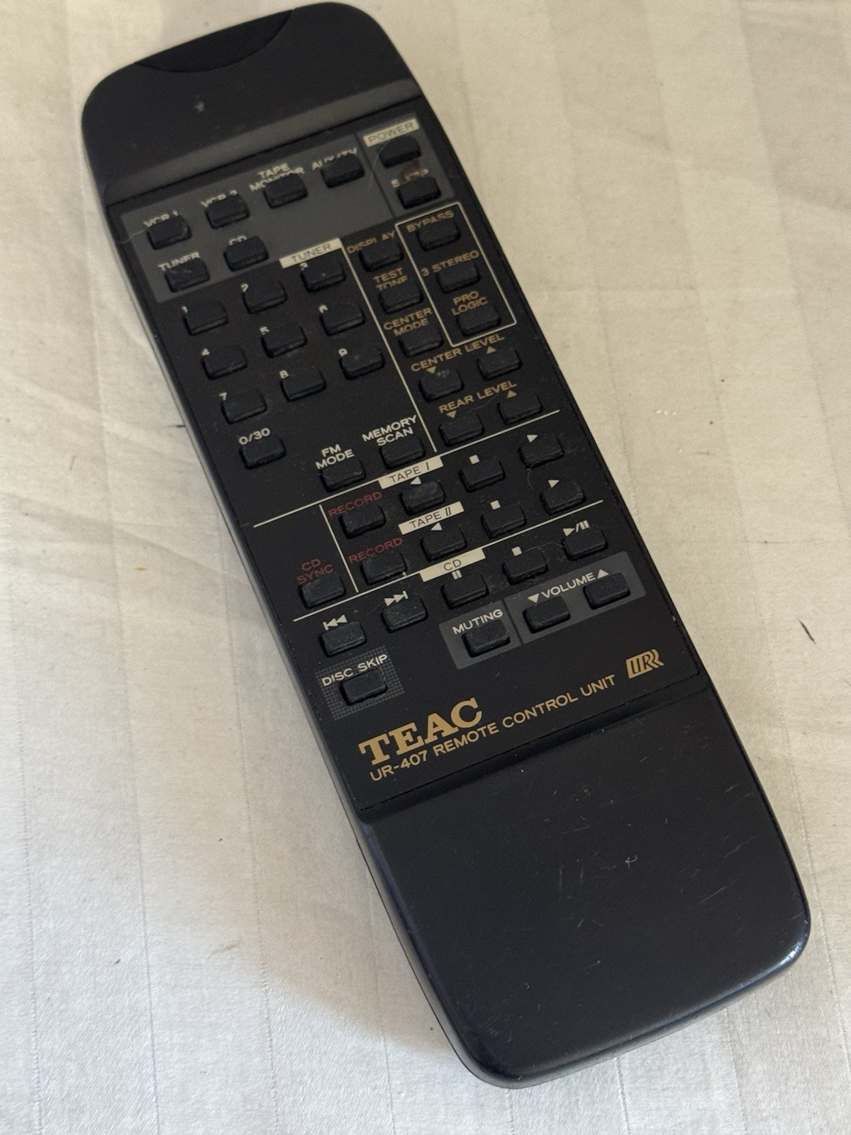 GENUINE TEAC UR-407 AV SURROUND RECEIVER REMOTE - AG-V4200 AG-SV5150 SA ...