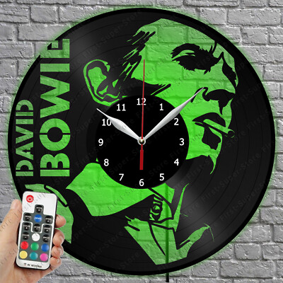 LED Clock David Bowie Vinyl Record Wall Clock Led Light Wall Clock 4366 ...