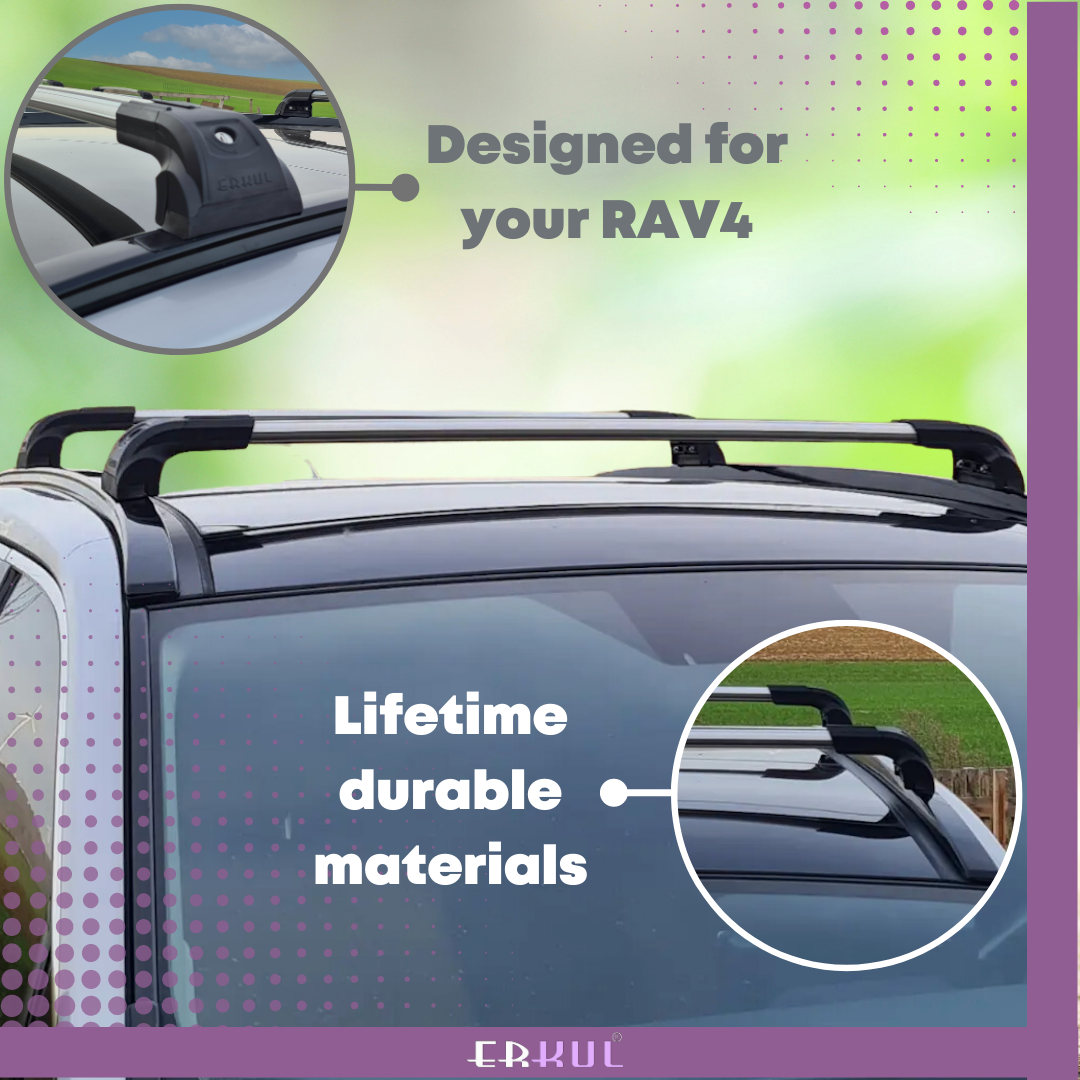 ERKUL Roof Rack Cross Bars Fits Hyundai Santa Cruz 2022-2024 Metal ...