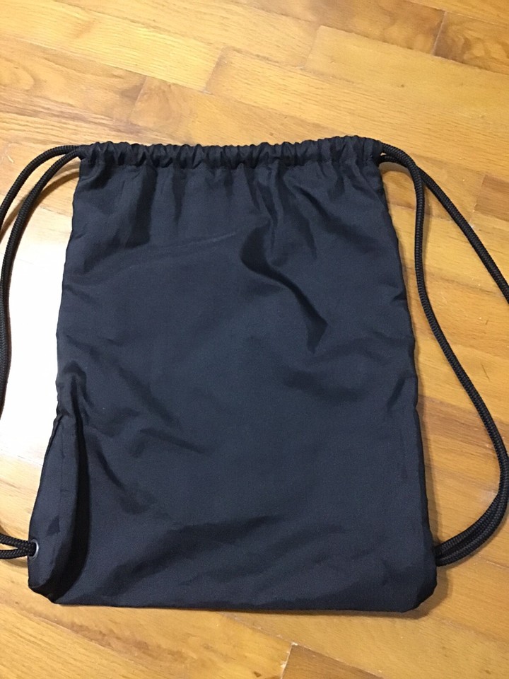 Nike Drawstring Black Gym Bag Backpack Ruck Sack Sneaker Pack Running ...