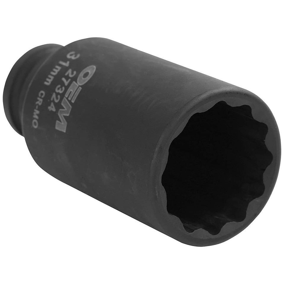 SOCKET AXLE (3pc SET) 1/2"dr 12pt Drive Deep Spindle Nut 29mm, 31mm ...