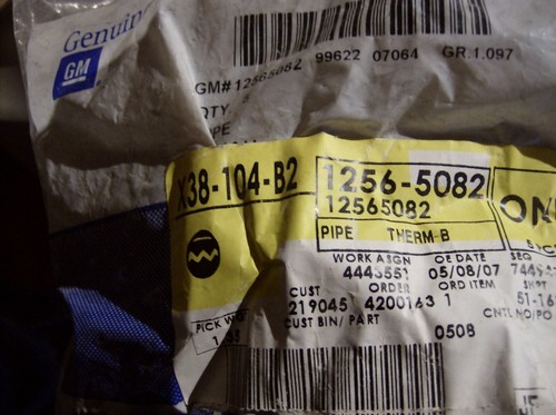 GENUINE GM 12565082 INTAKE HEATER HOSE ELBOW | eBay