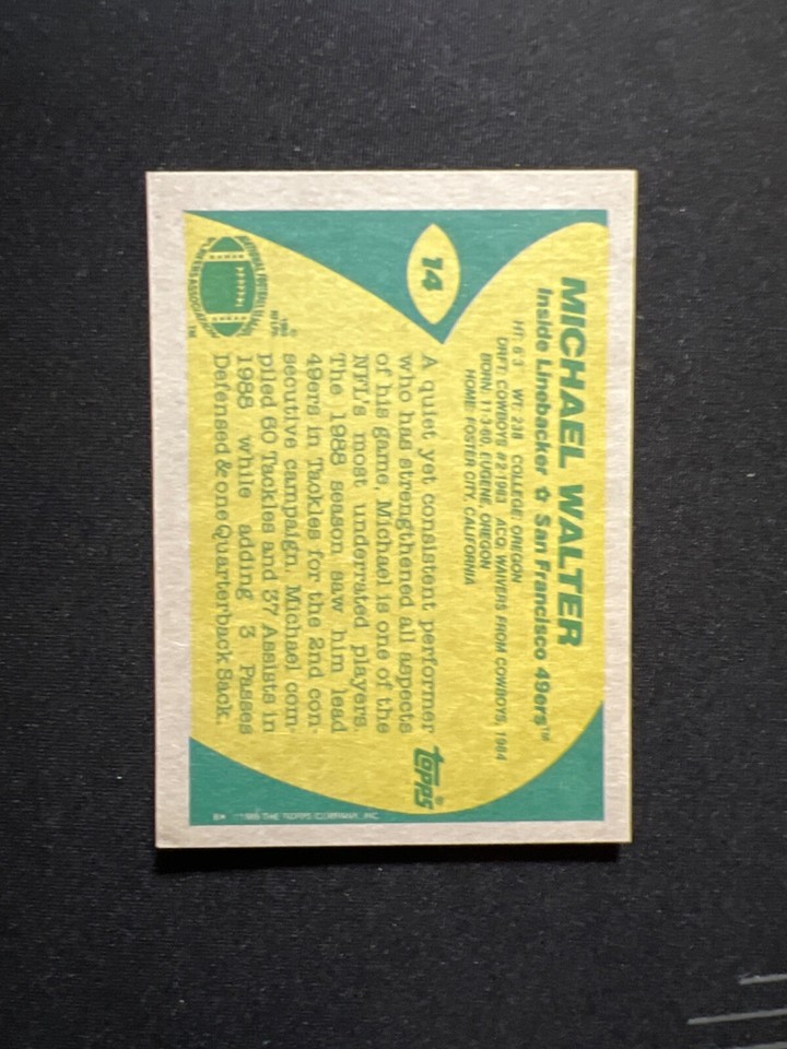 1989 Topps #14 Michael Walter | eBay