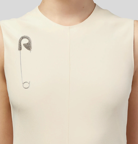 CHRISTIAN DIOR Massive Diamante Crystal Safety Pin Brooch | eBay