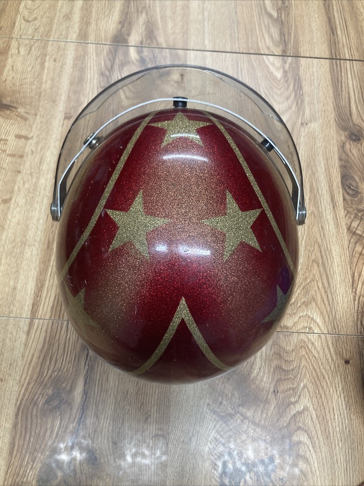 Vintage 1970s Premier 1 Metal Flake Rare Star Pattern Motorcycle Helmet ...