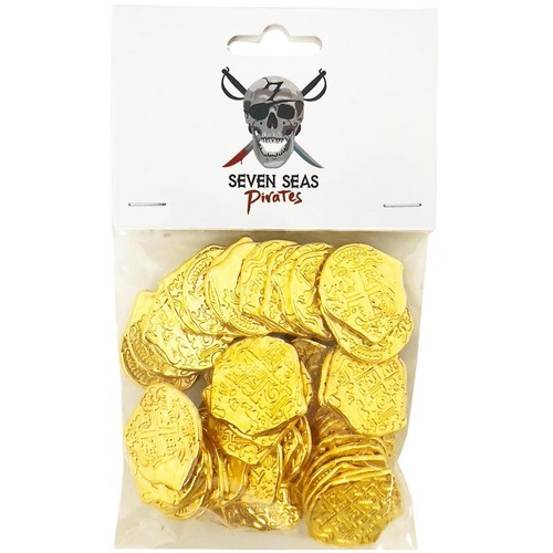 Seven Seas Pirates Toy Metal Shiny Gold Action Treasure Coins - 100 ...