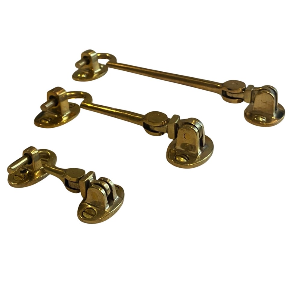 Brass Hook and Eye Cabin Door Latch | eBay