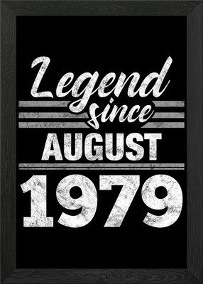 Legend Since August 1979 Framed Wall Art Poster Canvas Print Picture ...