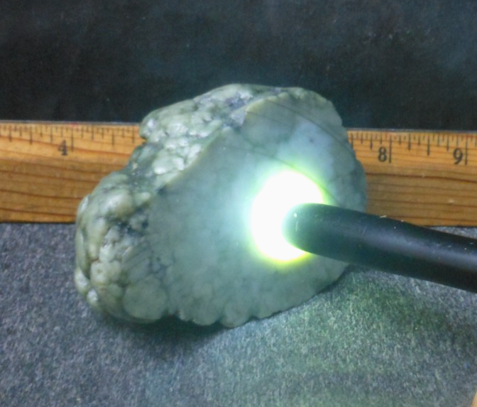 California's Eel River Botryoidal Jade Viewing Sone, Good Translucency ...