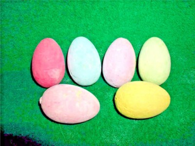 CHALK EGGS 6 Vintage Collectible CRAYOLA EASTER Sidewalk Pastel Color 2 ...