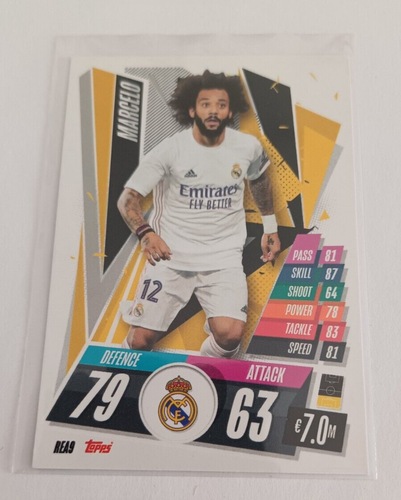 Carte Card Carta MARCELO Real Madrid Brazil TOPPS Match Attax 2020 2021 ...