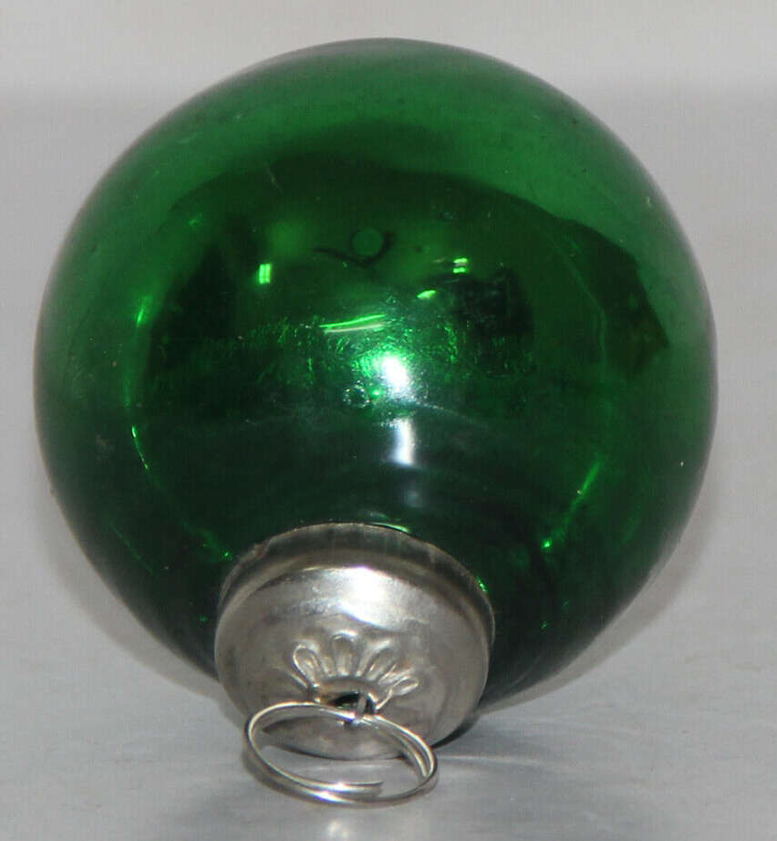 Vintage Look Round 2'' Green Color Glass Kugel/Christmas Ornament 12990 ...