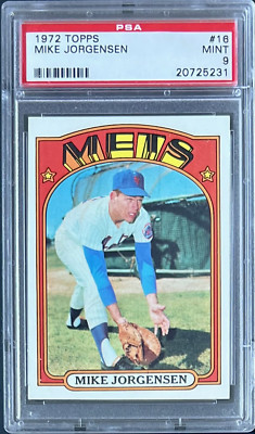 1972 TOPPS #16 MIKE JORGENSEN METS PSA 9 MINT | eBay