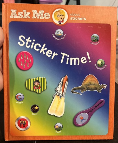 Ask Me About Stickers "Sticker Time!" Hardcover 2013 (Orange) Cling ...