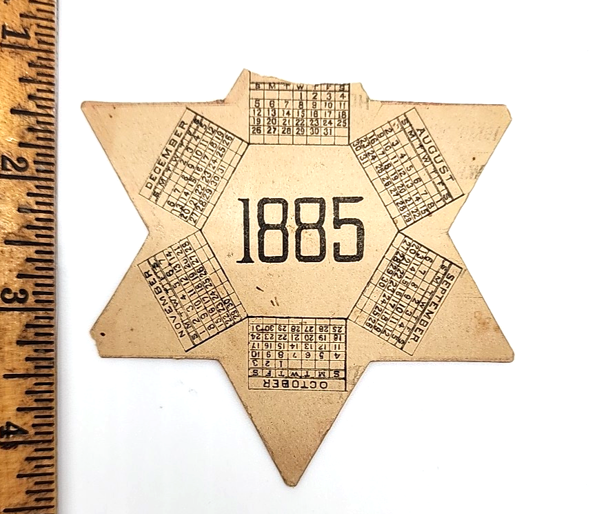1885 Calendar Star Brand Paints Pratt Baltimore Md. Die Cut Trade Card ...