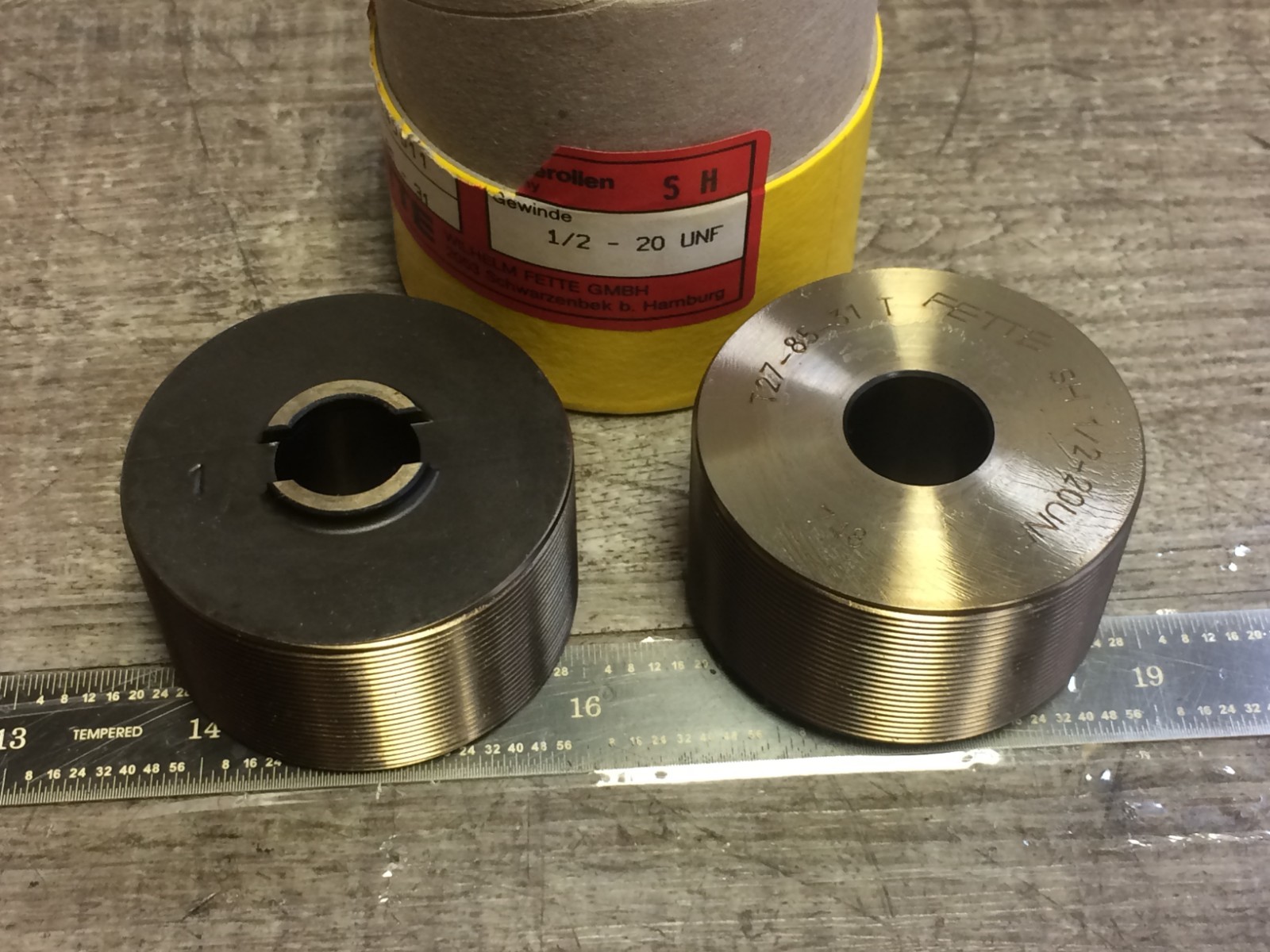 NEW SET OF FETTE THREAD ROLLING DIES 1/2 - 20 | eBay