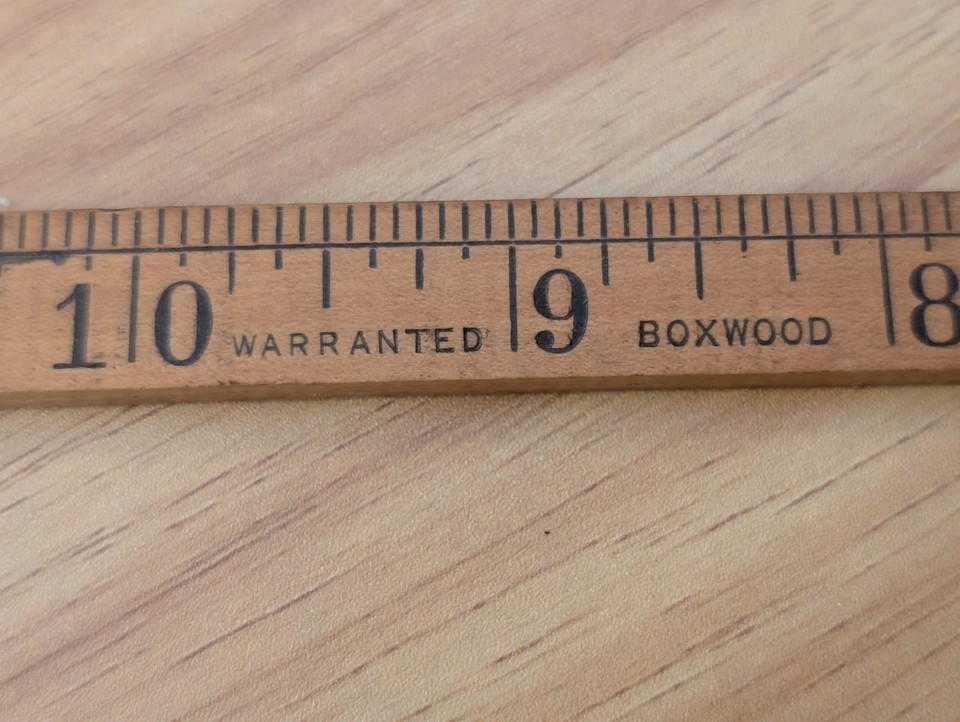 Vng Antique Stanley No.68 Folding Boxwood /Brass 24" Four Fold Rule ...